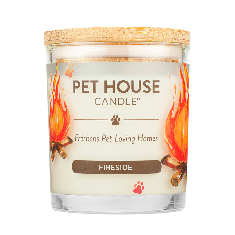 Fireside Pet House Candle: 100% Natural Plant-Based Wax