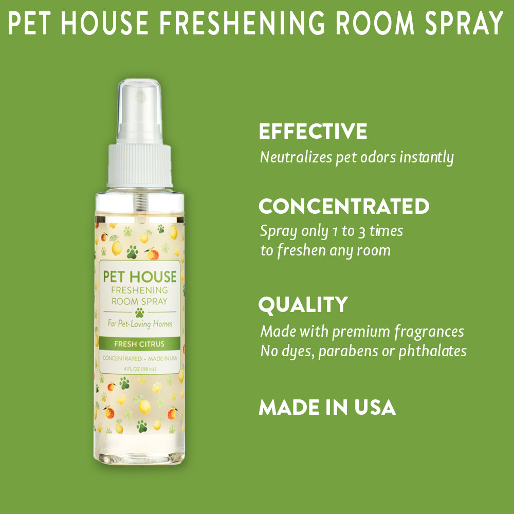 Pet House Fresh Citrus Room Freshening Spray: Neutralizes Pet Odor
