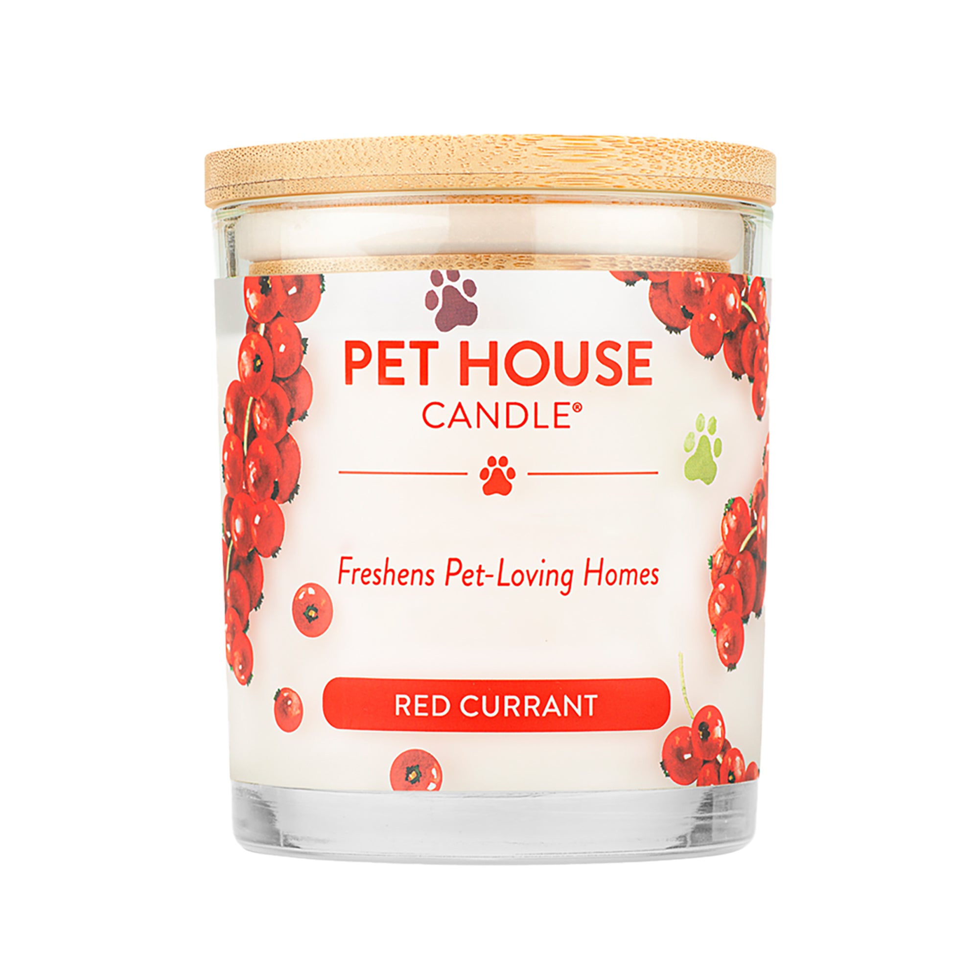 Red Currant Pet House Candle: 100% Natural Plant-Based Wax