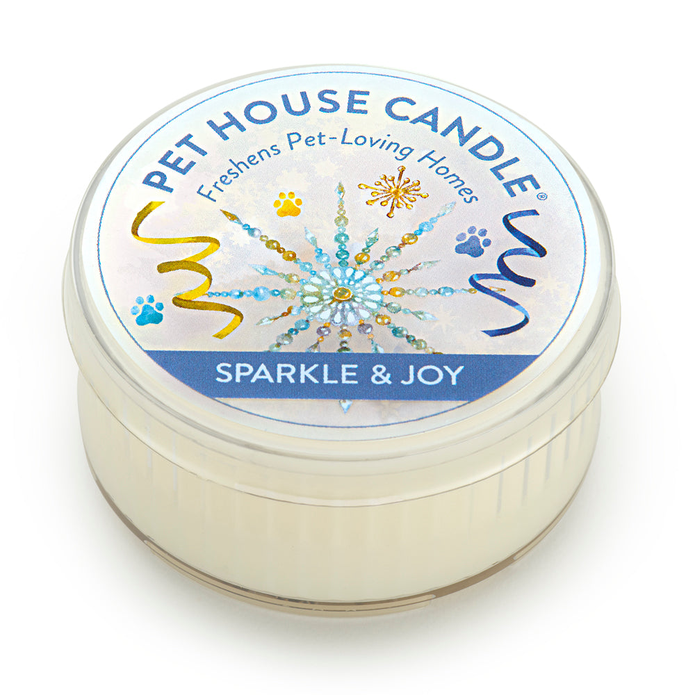 Sparkle & Joy Pet House Mini Candle: 100% Natural Plant-Based Wax