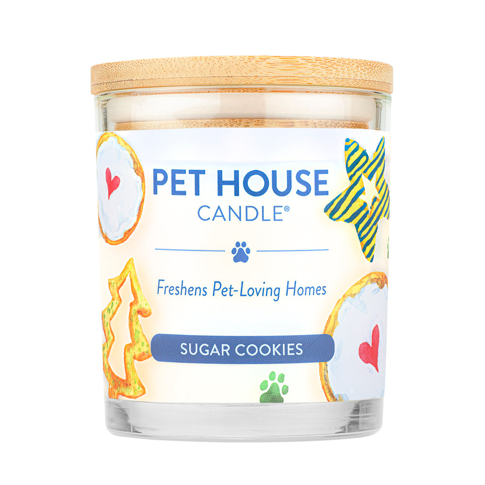 Sugar Cookies Pet House Candle: 100% Natural Plant-Based Wax
